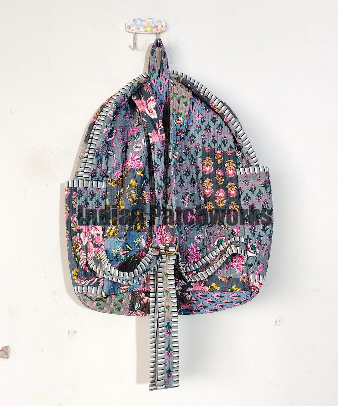Cotton Quilt Patchwork Backpack Cotton Indian Laptop Bag Hand Bohemian ...
