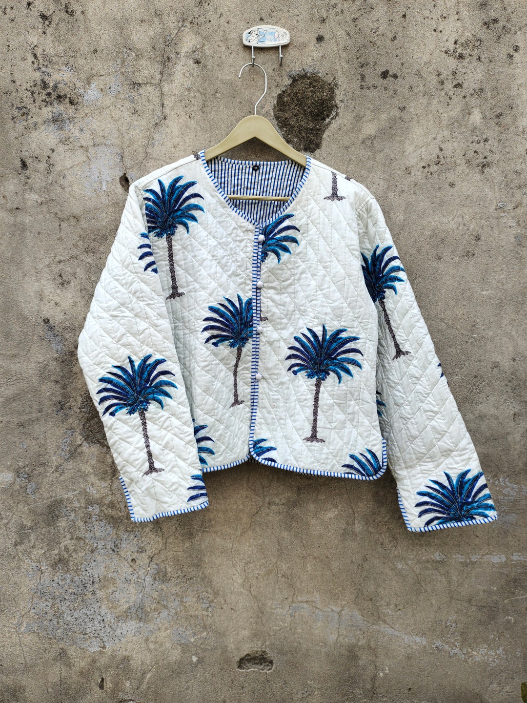 Short Quilted Jacket Jacket, Woman's Clothing Jacket, Indian Kantha ...