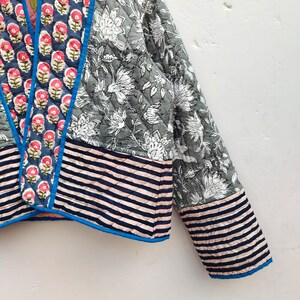 Cotton Women's Quilted Jacket Patchwork Boho Style Quilted Handmade ...