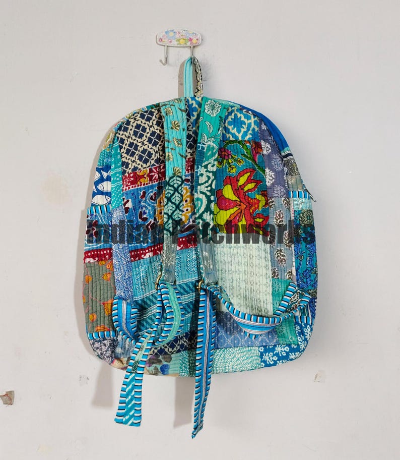 Cotton Quilt Patchwork Backpack Cotton Indian Laptop Bag Hand Bohemian ...