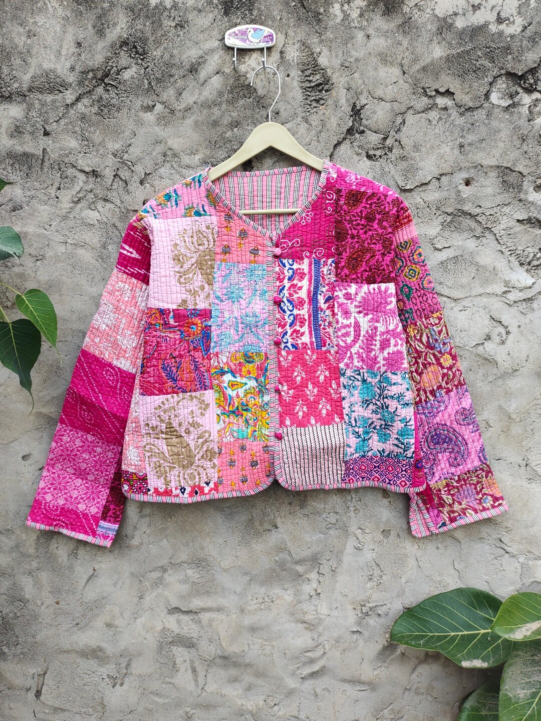 Women's Quilted Jacket Patchwork Boho Style Quilted Handmade Jackets ...
