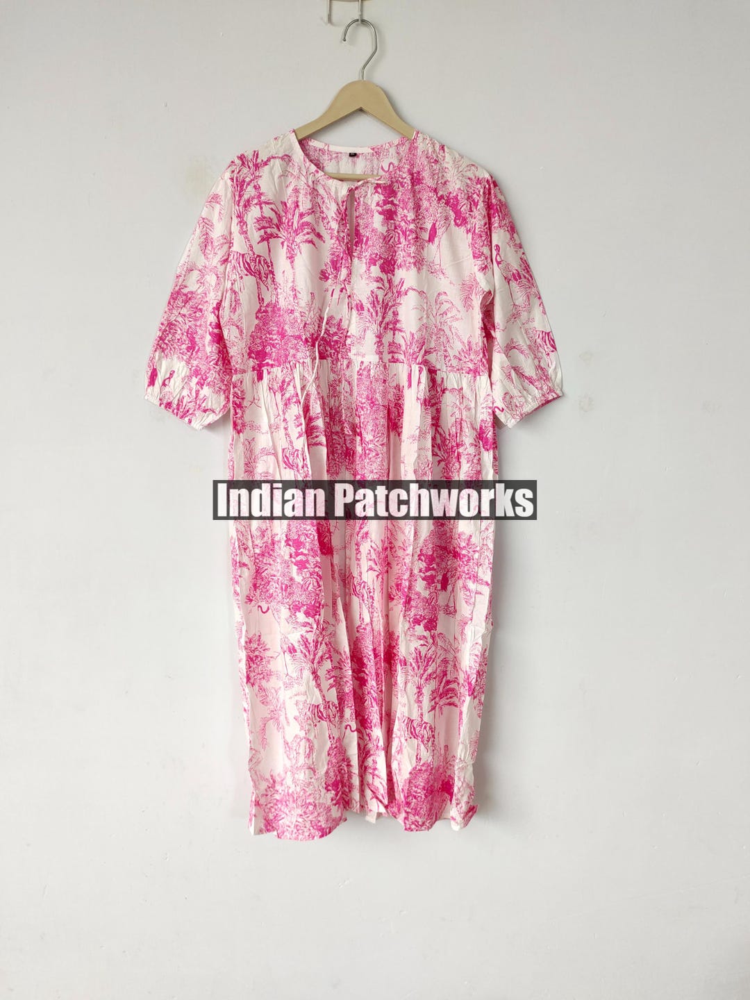 New Design Block Print Cotton Summer Maxi Dress , Handmade Bohemian ...