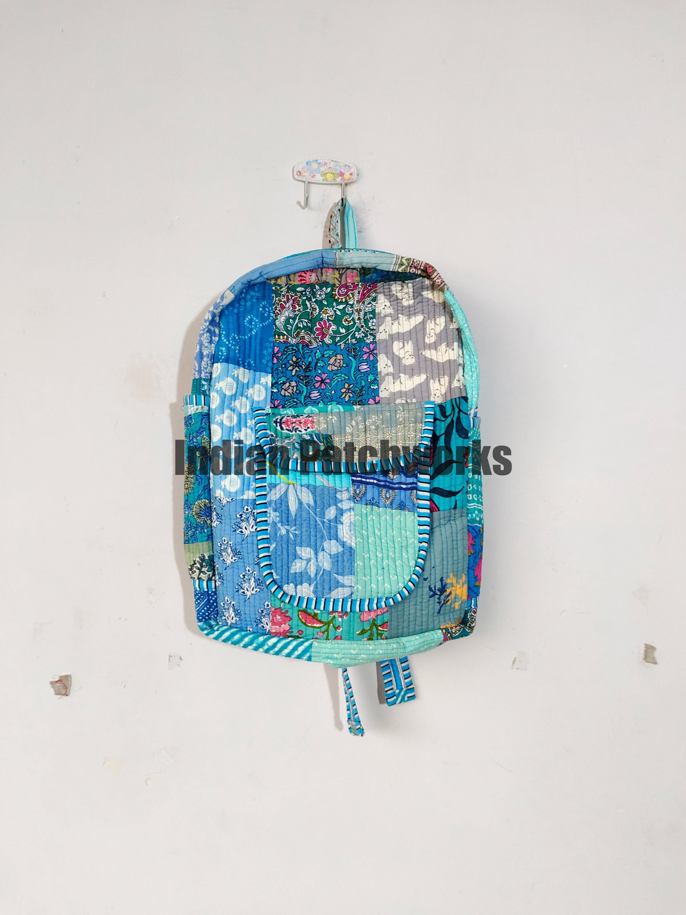 Cotton Quilt Patchwork Backpack Cotton Indian Laptop Bag Hand Bohemian ...
