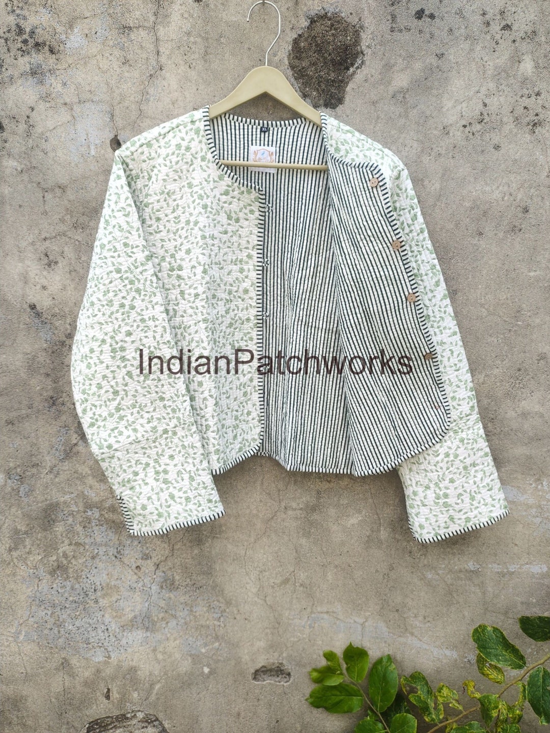 New Printed Jacket, Cotton Quilted Handmade Cotton Floral Jacket ...