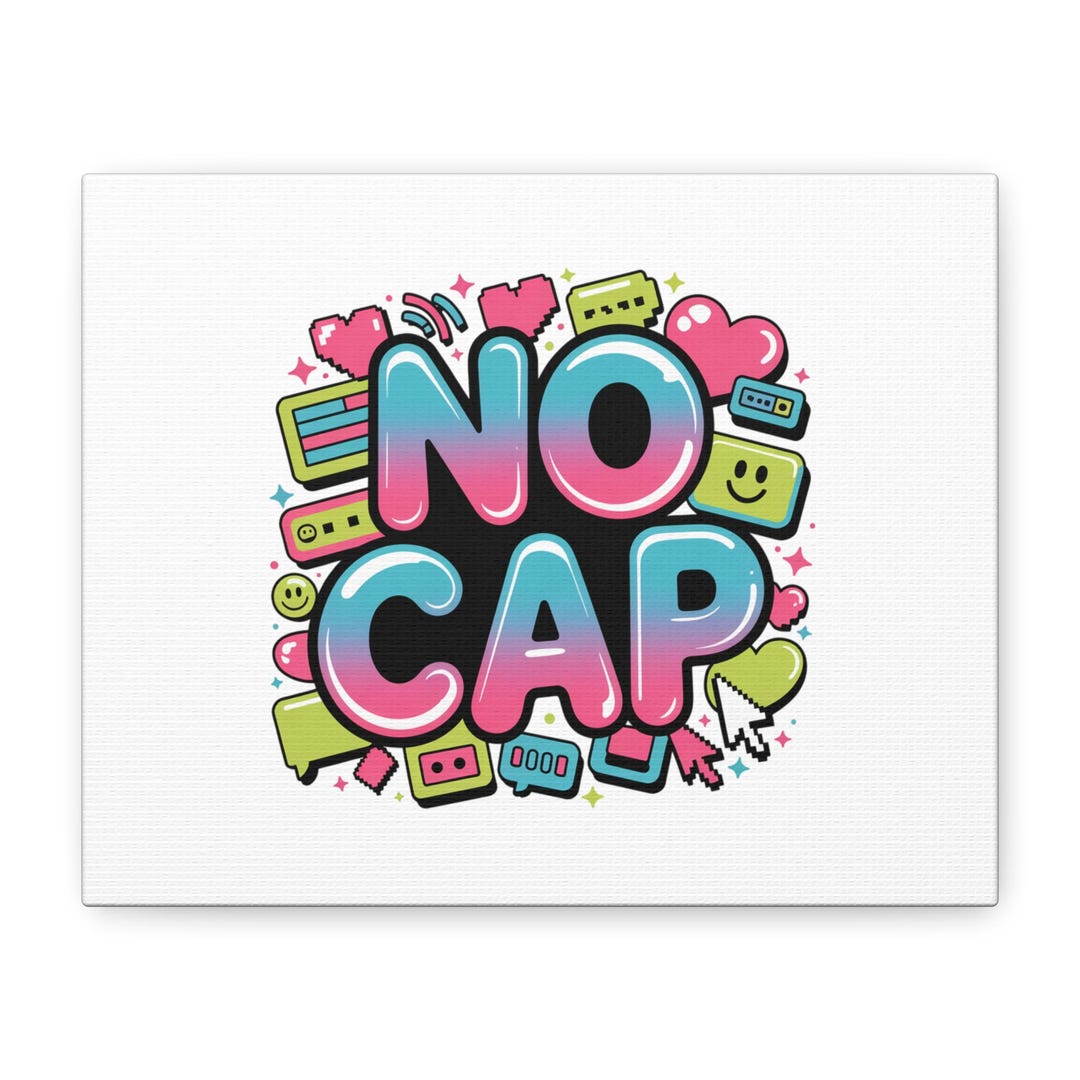No Cap Canvas | Gen-z Slang, Internet Lingo Wall Art - Etsy