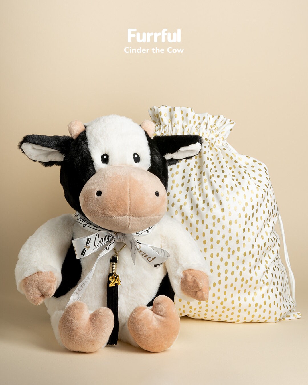 Graduation Cow Stuffed Animal Plush Gift Package, Graduate Gift Bag - Etsy