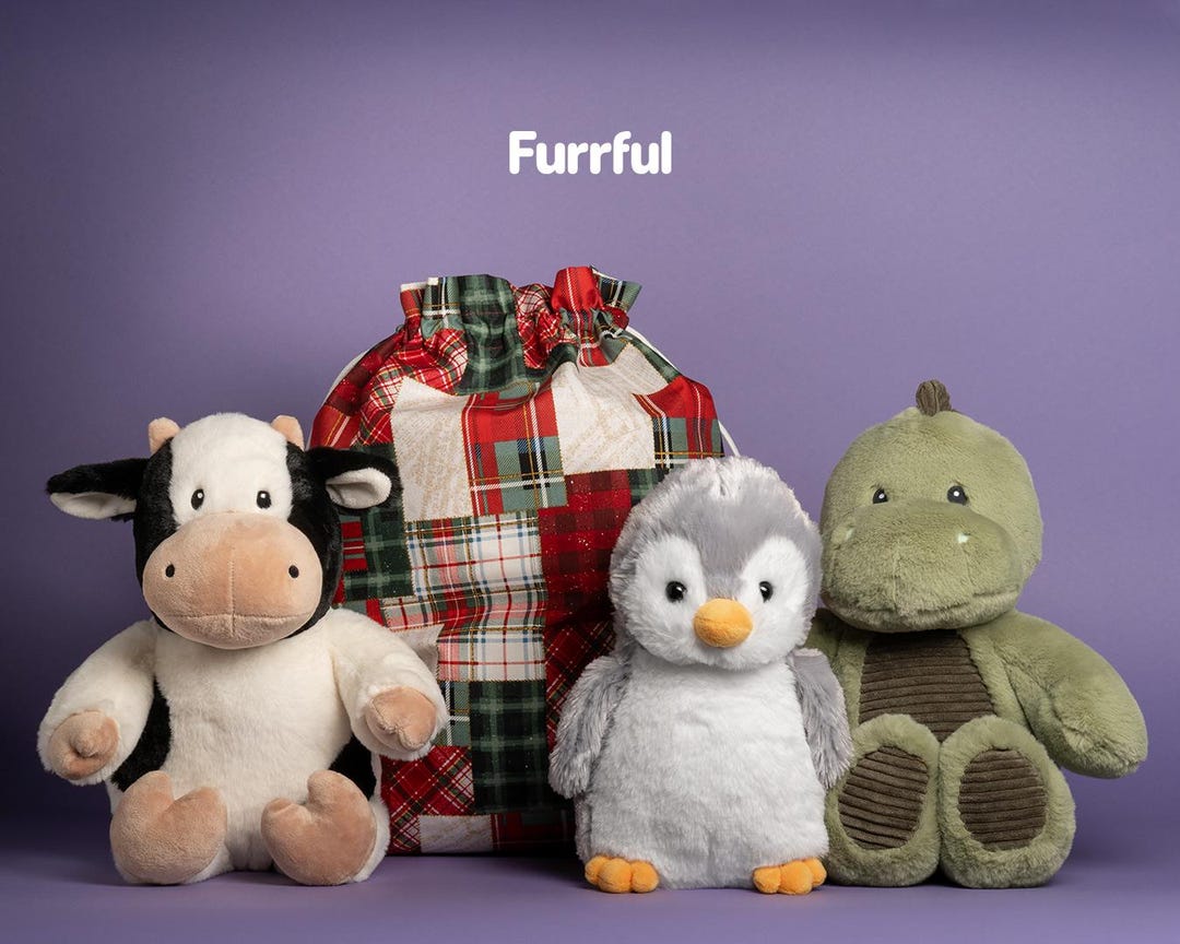 Christmas Stuffed Animal Plush Care Package, Christmas Gift Bag, You ...