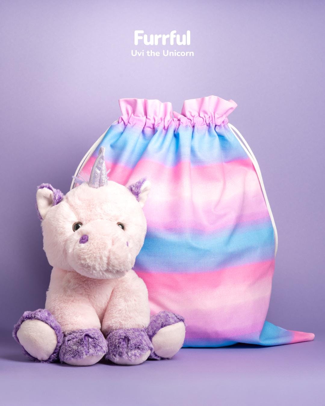 Unicorn Stuffed Animal Plush Care Package, Reusable Gift Bag, Girl ...