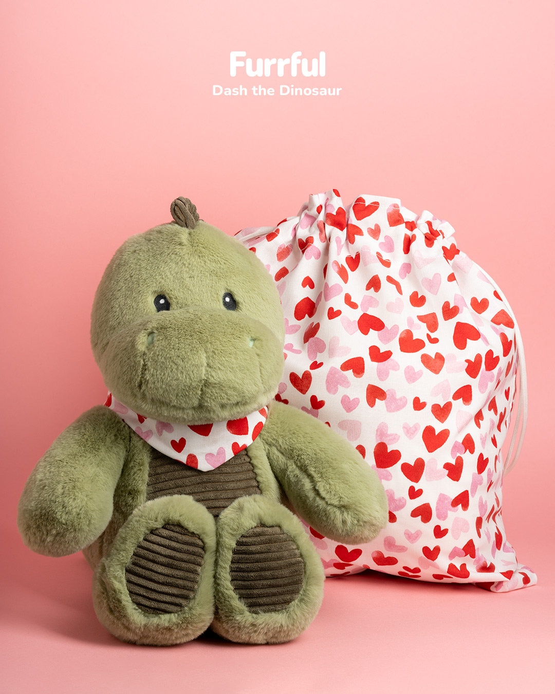 Valentines Day Dinosaur Stuffed Animal Plush Gift Bag - Etsy