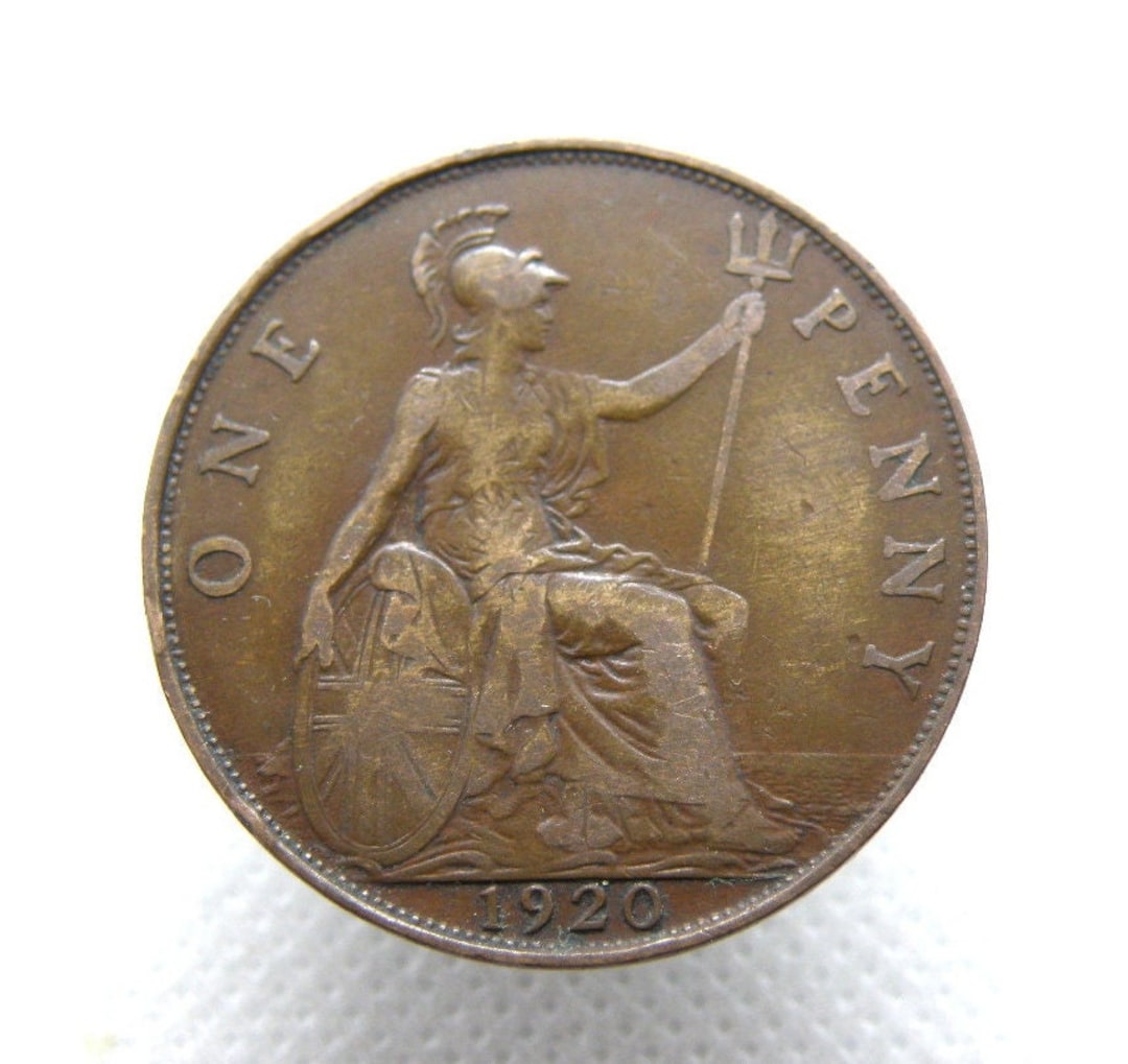 1920 PENNY COIN - King George V - Bronze - One Penny Coin. Original ...