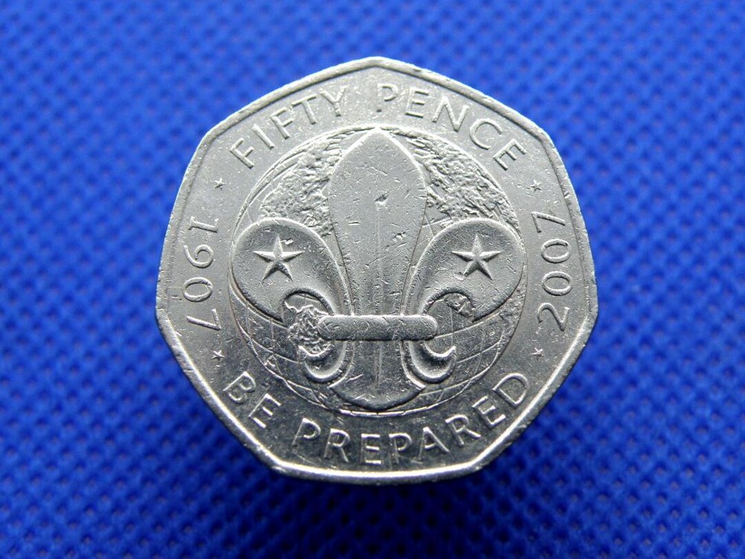 SCOUTS - 2007 British Fifty Pence COIN - Scouts Movement 100th ...