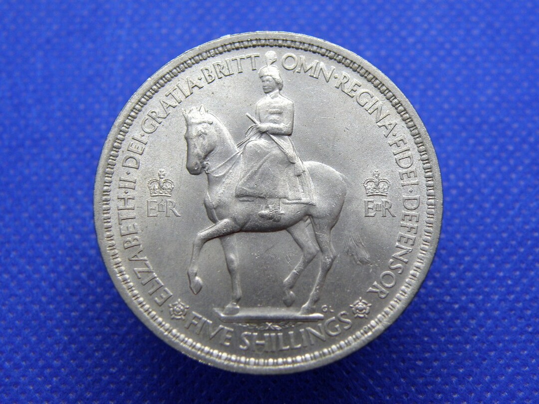 70th Birthday Gift 1953 CORONATION CROWN Coin Queen Elizabeth II ...