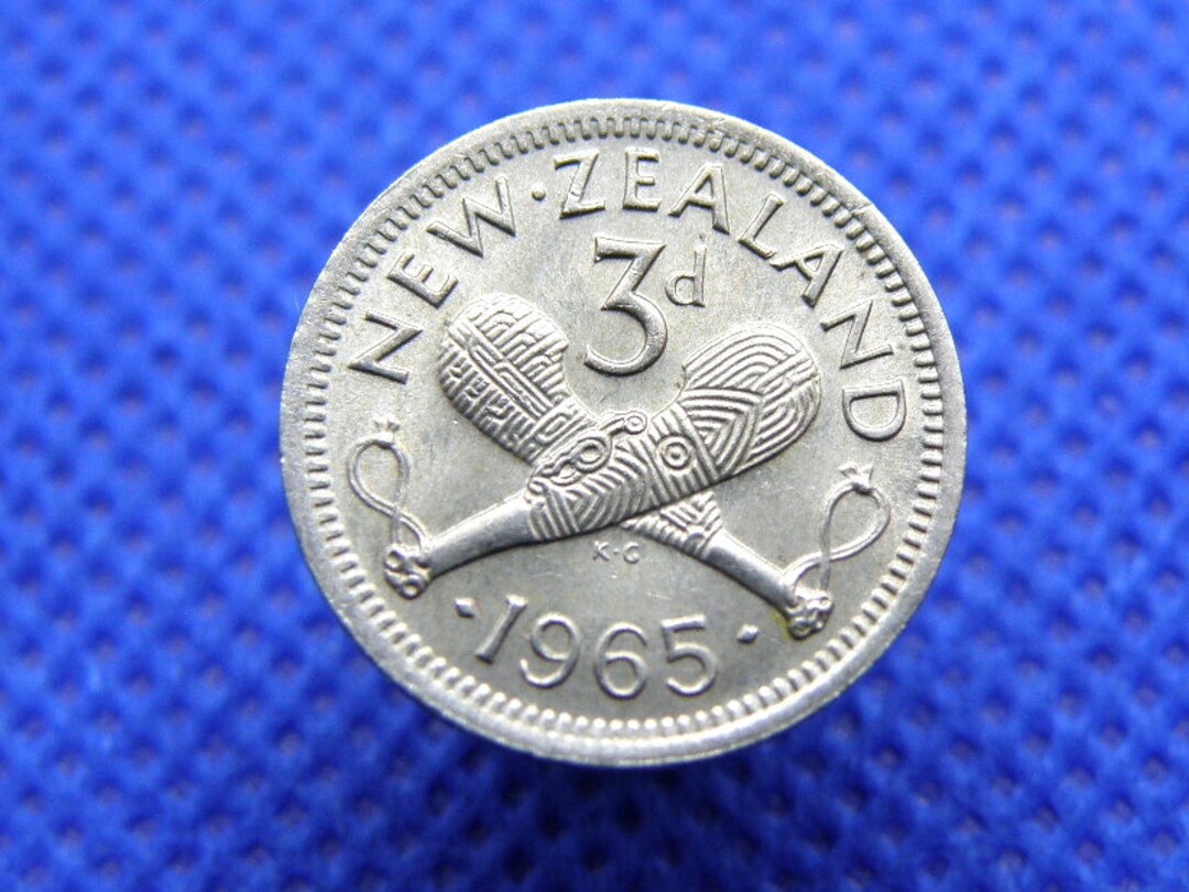 NEW ZEALAND 1965 THREEPENCE 3d Coin - Original 1965 Coin - Queen ...