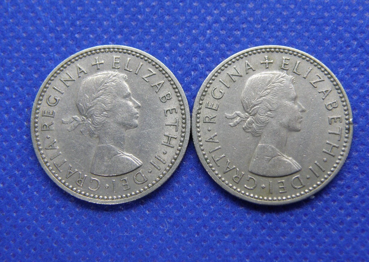1959 Birthday SHILLING COINS English & Scottish Designs - Etsy