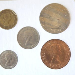 1965 60th BIRTHDAY COIN SET - Halfcrown Florin Shillings Sixpence ...