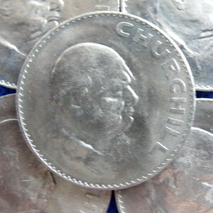 1965 Churchill Crown Coins - British Five Shillings - 5x Large Winston ...