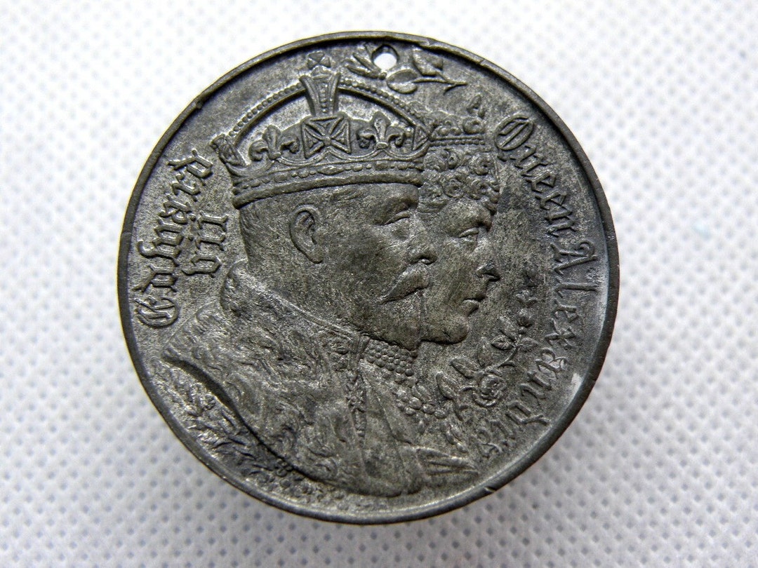 1902 BRITISH CORONATION MEDAL Kingston Upon Hull King Edward V.I.I ...