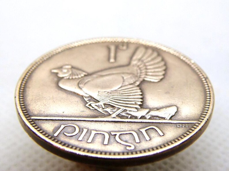 1928 IRELAND / EIRE PENNY Coin - Polished Bronze 1d Coin - Hen & Chicks ...