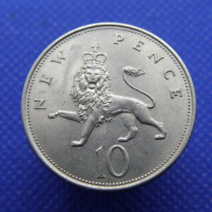 1968 TEN PENCE Coin 55th Birthday Coin British 10p Coin. Queen ...