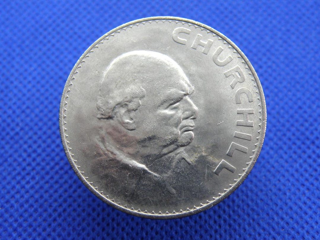 1965 CHURCHILL CROWN COIN - British Five Shilling Coin - Winston ...