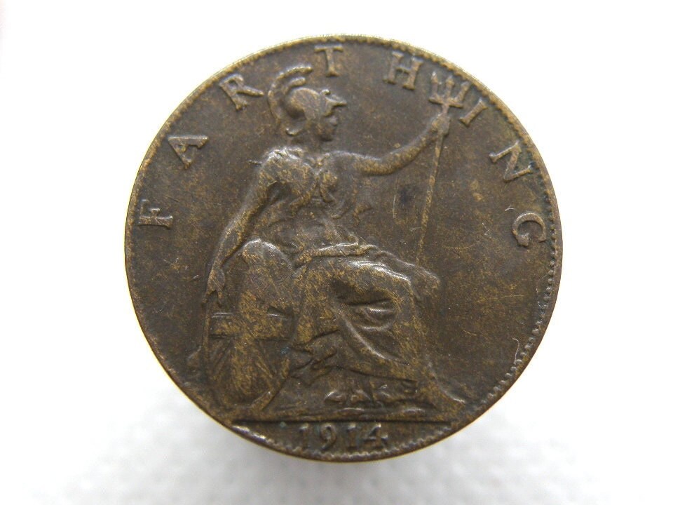 WORLD WAR I FARTHINGS Genuine Original British Farthing - Etsy