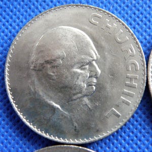 1965 Churchill Crown Coins - British Five Shillings - 5x Large Winston ...