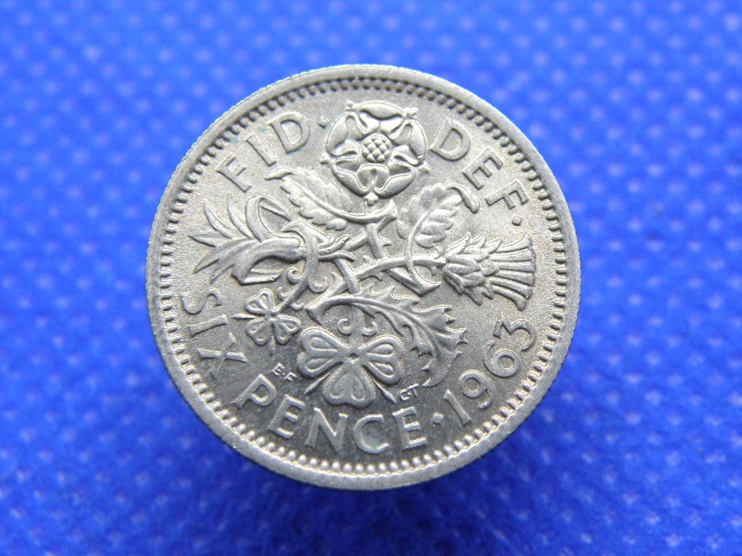 1963 SIXPENCE COIN Stocking Filler Genuine British 6d Coin Lucky ...
