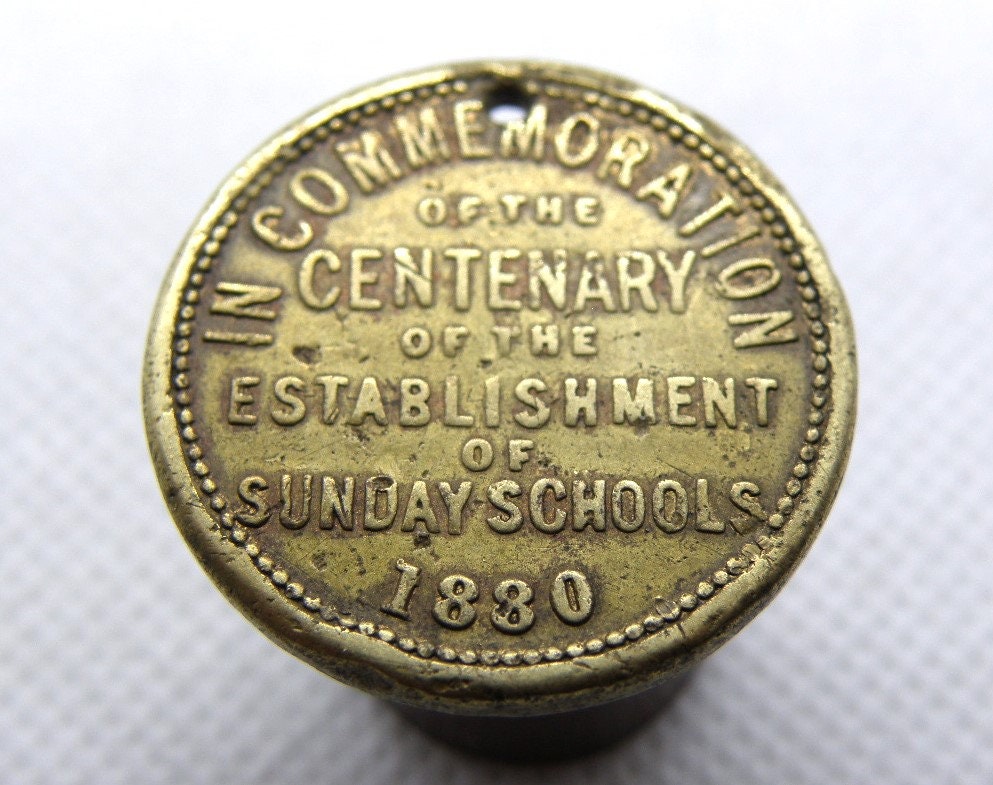 1880 ROBERT RAIKES MEDAL Centenary of the Establishment of - Etsy