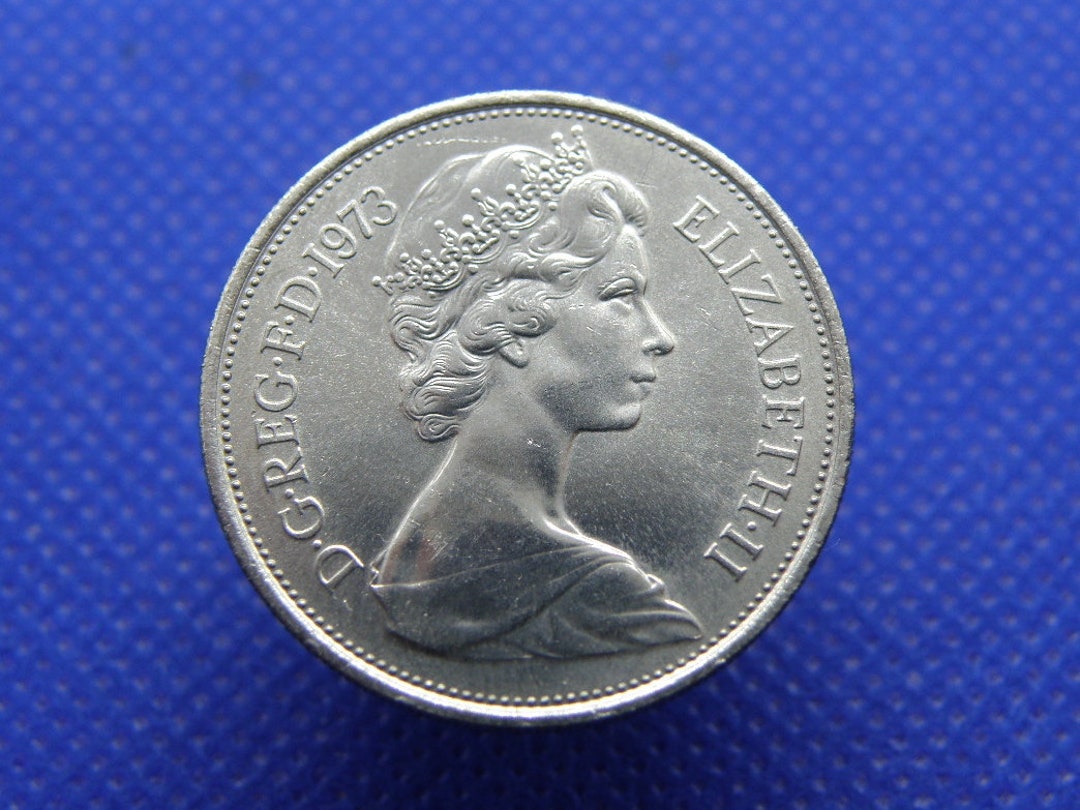 1973 TEN PENCE Coin - British 10p Coin - Queen Elizabeth II - British ...