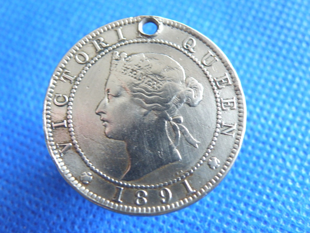 JAMAICA 1891 PENNY Coin - Queen Victoria - Cleaned and Polished ...