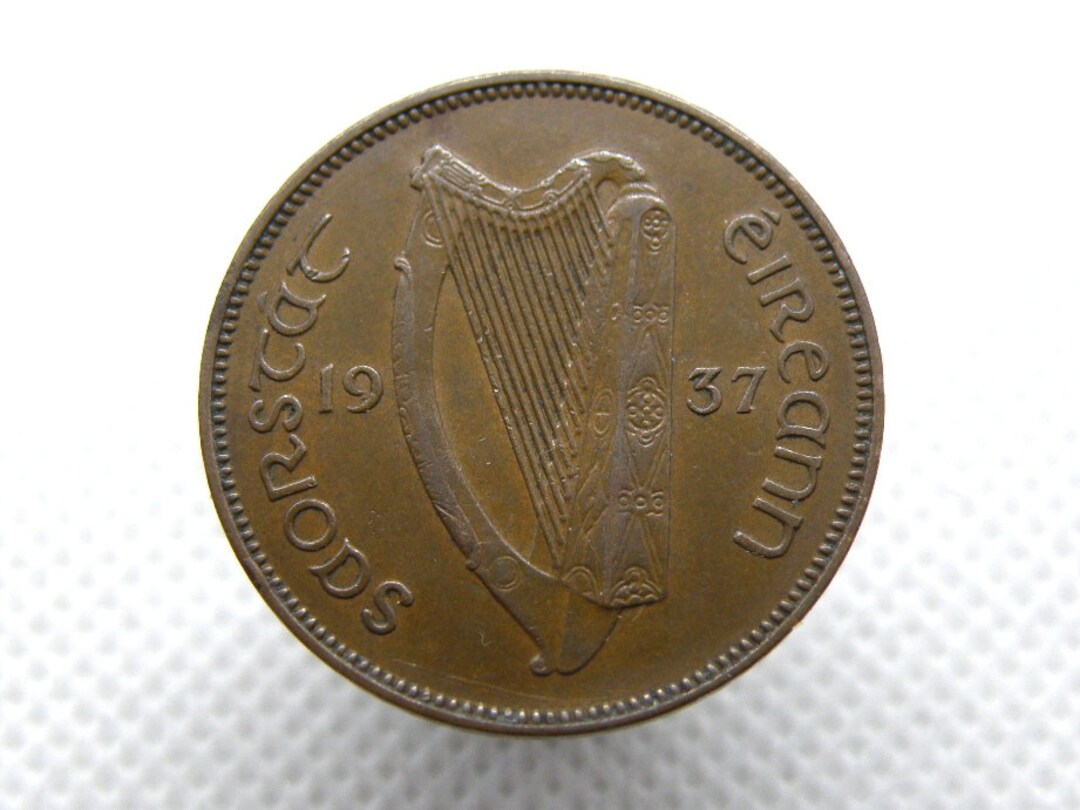 1937 IRELAND / EIRE HALFPENNY Coin Bronze 1/2d Coin. Pig & - Etsy
