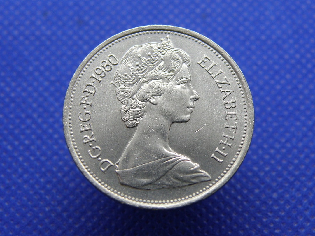 1980 TEN PENCE COIN - British 10p Coin. Queen Elizabeth 2nd - Original ...