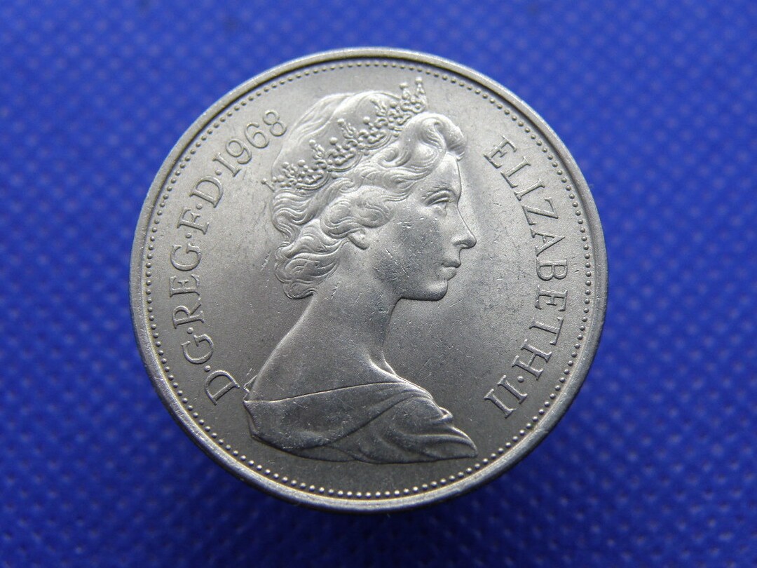 1968 TEN PENCE Coin 55th Birthday Coin British 10p Coin. Queen ...