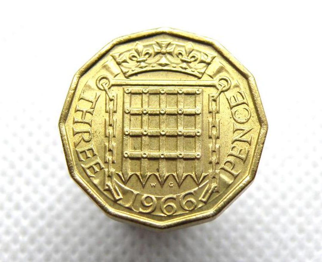 1966 THREEPENCE COIN - Original British Vintage 3d Coin - Queen ...