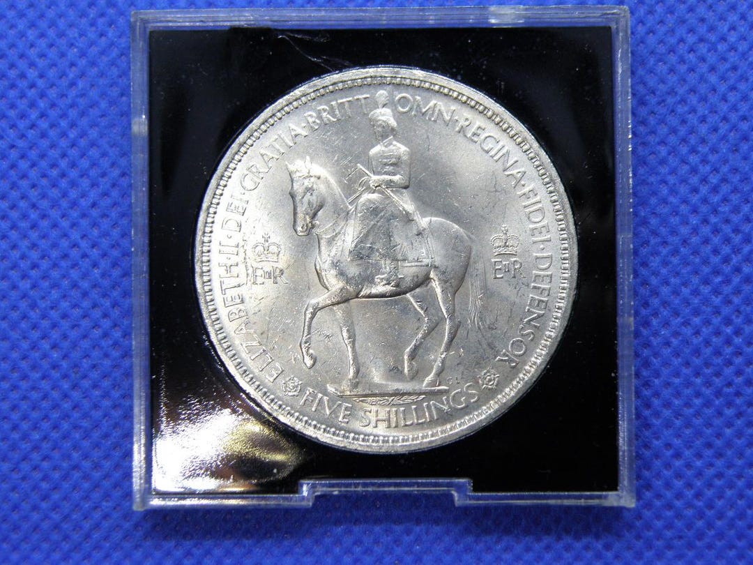 1953 CORONATION CROWN Coin - Queen Elizabeth II Coronation ...