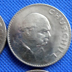 1965 Churchill Crown Coins - British Five Shillings - 5x Large Winston ...