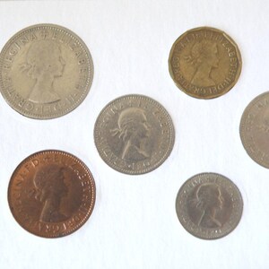 1965 60th BIRTHDAY COIN SET - Halfcrown Florin Shillings Sixpence ...