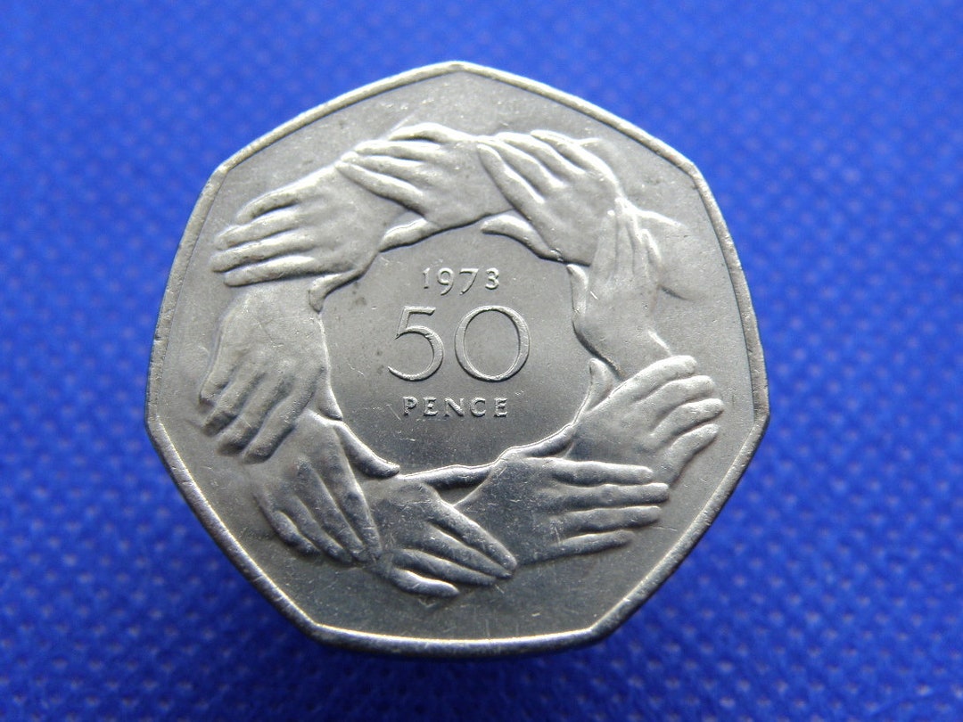 1973 E.E.C. 'HANDS' FIFTY PENCE Coin 50th Birthday - Etsy