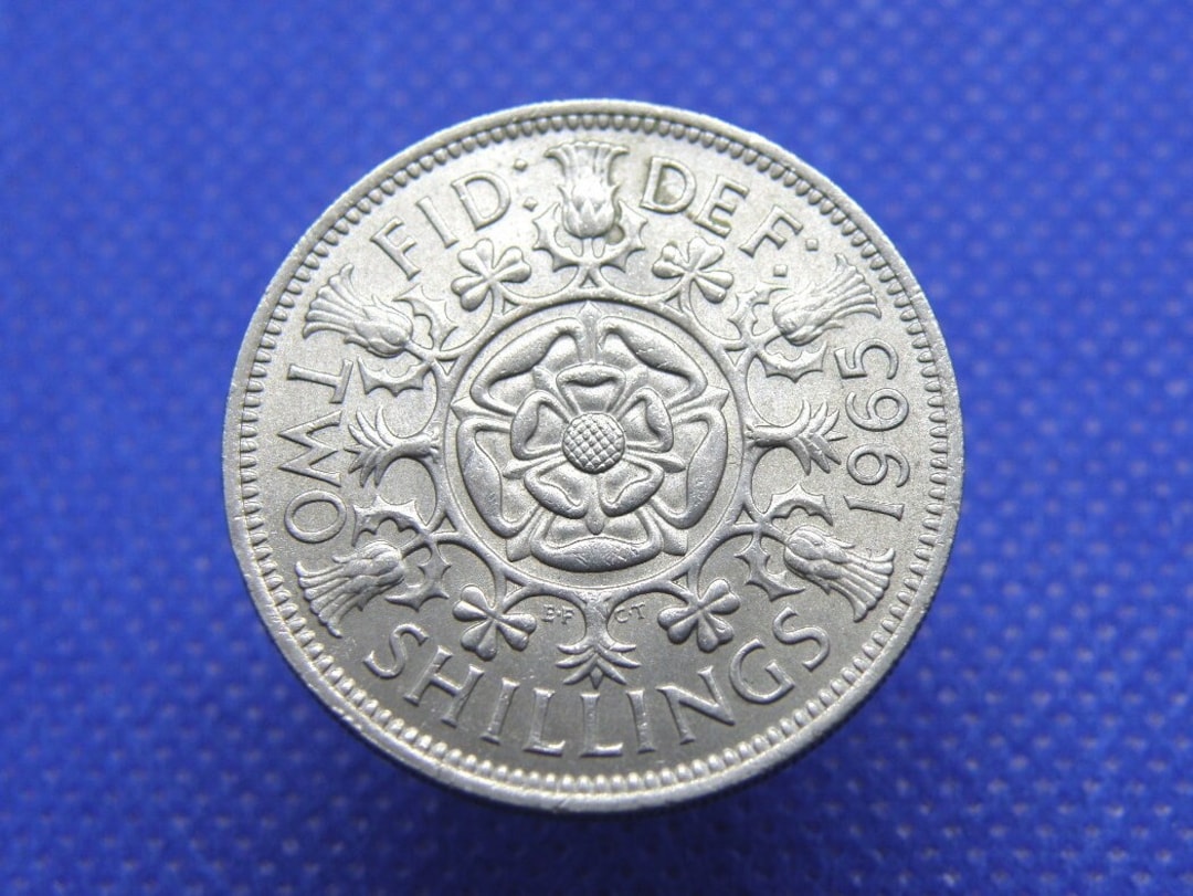 1965 British Two Shilling Florin Coin - Queen Elizabeth II - Etsy