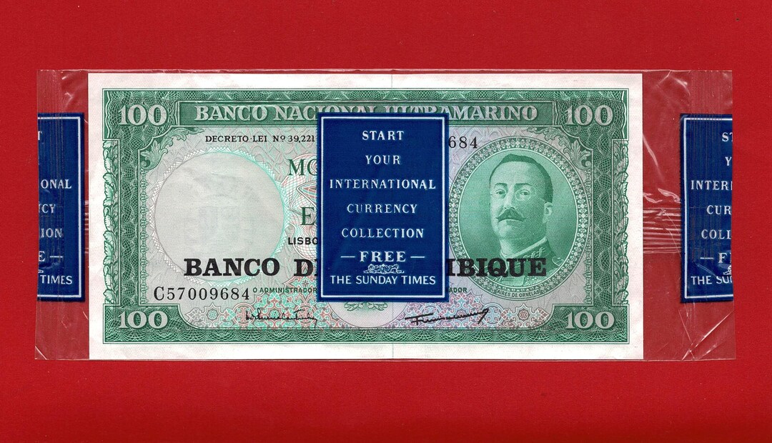 BANKNOTE - Mozambique 100 Escudos Banknote: Uncirculated 1988 Currency ...