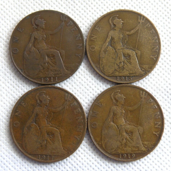 British 1919 Penny - Etsy
