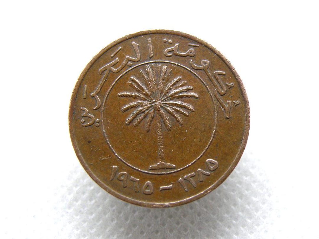 BRONZE BRONZE COIN - Genuine 1965 Ten Fils Coin - Palm Tree Design ...