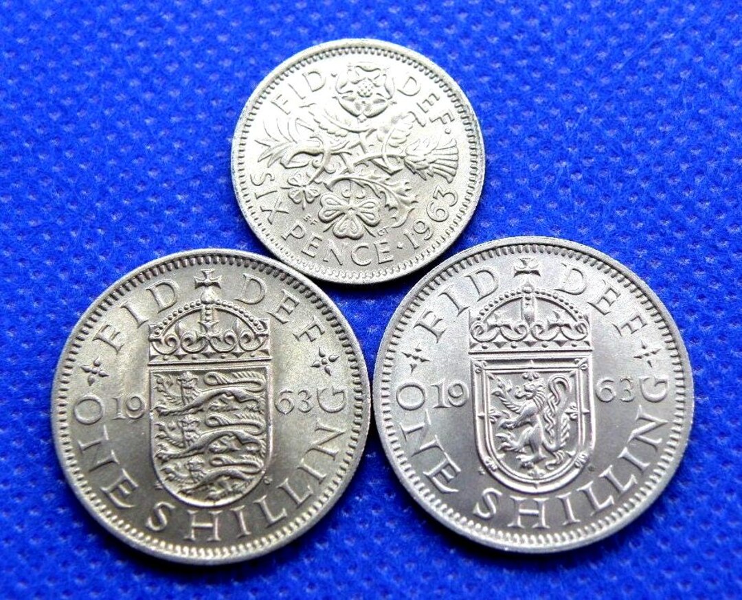 1963 British Coins Group - Shillings & Sixpences - Queen Elizabeth II ...
