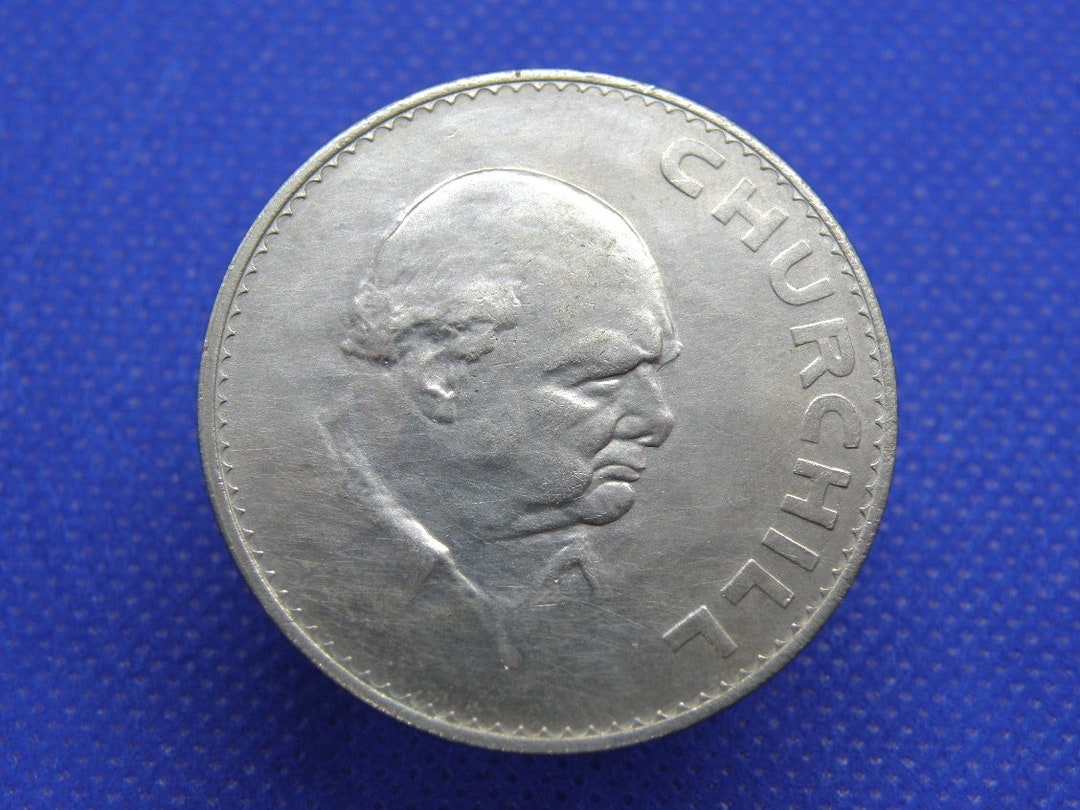 1965 CHURCHILL CROWN Coin British QEII Five Shilling Coin. Winston ...