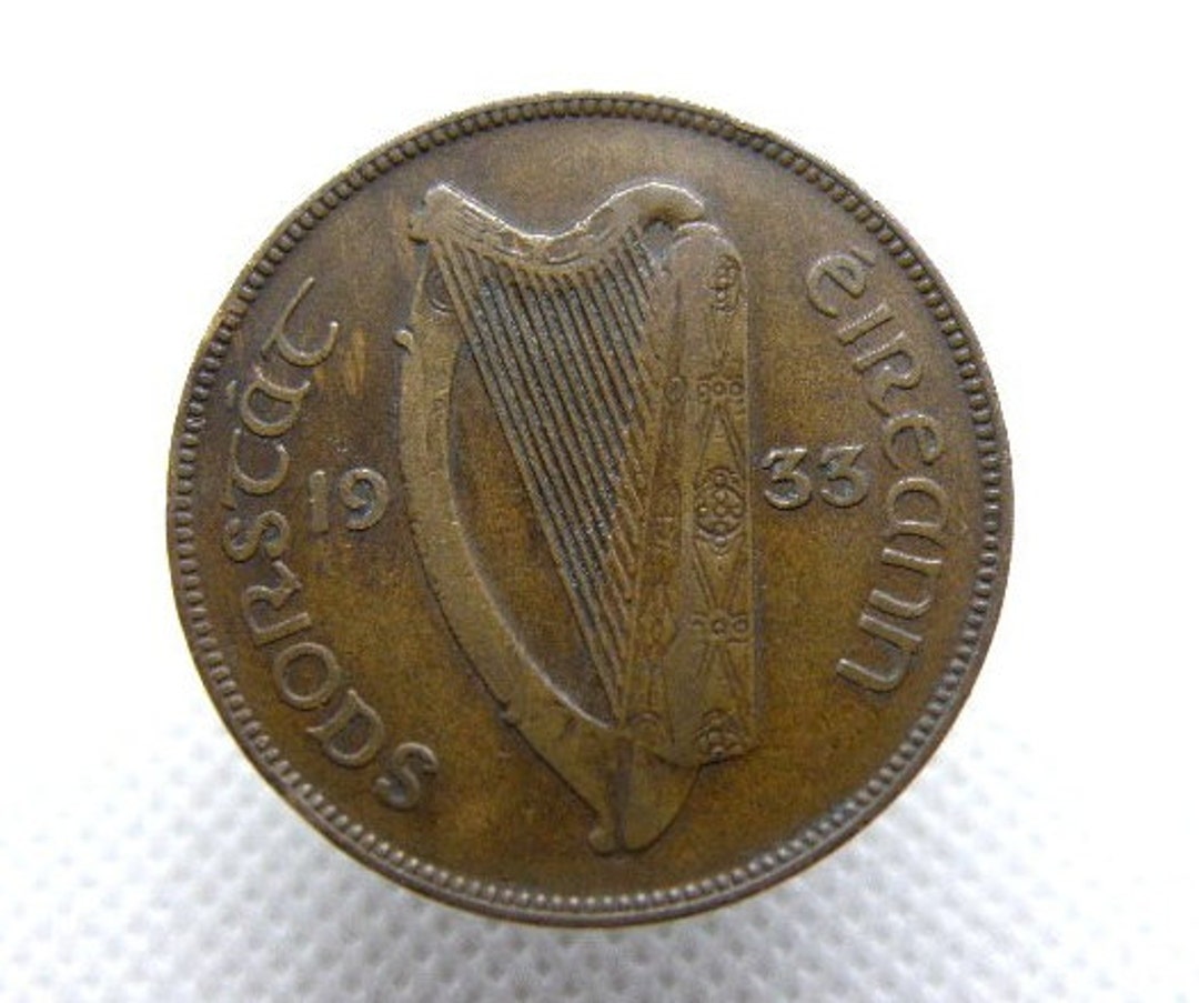 1933 IRELAND / EIRE PENNY Coin Bronze 1d Coin. Hen & Chicks - Etsy