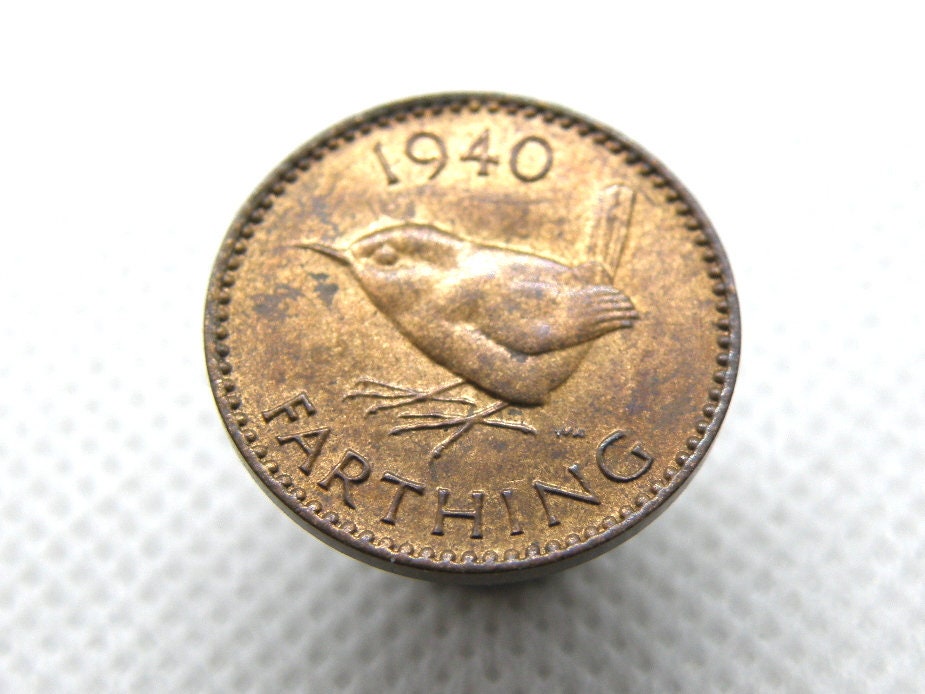 1940 FARTHING COIN Genuine British 1/4 Penny Coin. King - Etsy