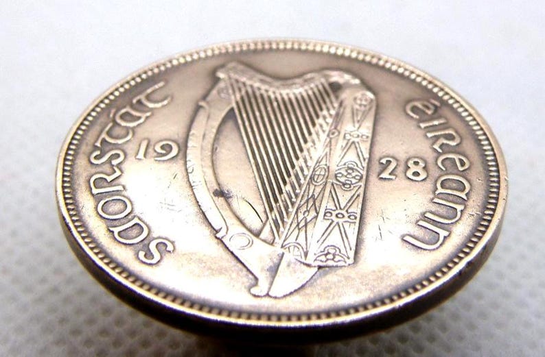 1928 IRELAND / EIRE PENNY Coin - Polished Bronze 1d Coin - Hen & Chicks ...