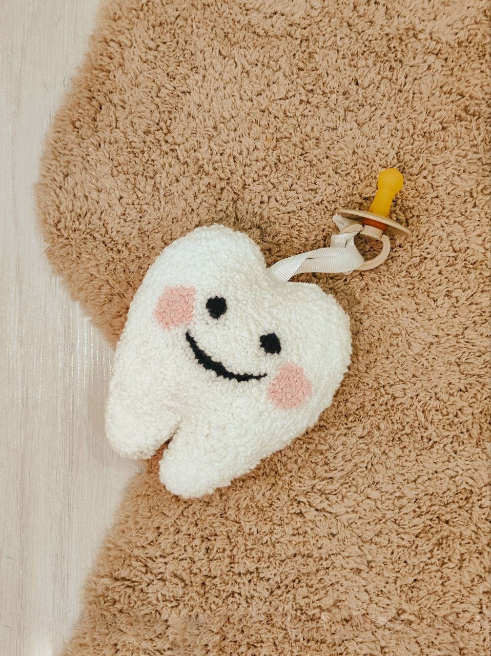 Plush Tooth Toy Cute Handwork ,holder for Baby Pacifier , Waiting for ...