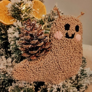 Christmas Punchneedle Decor Plush Christmas Tree Toys on a Skewer Beige ...
