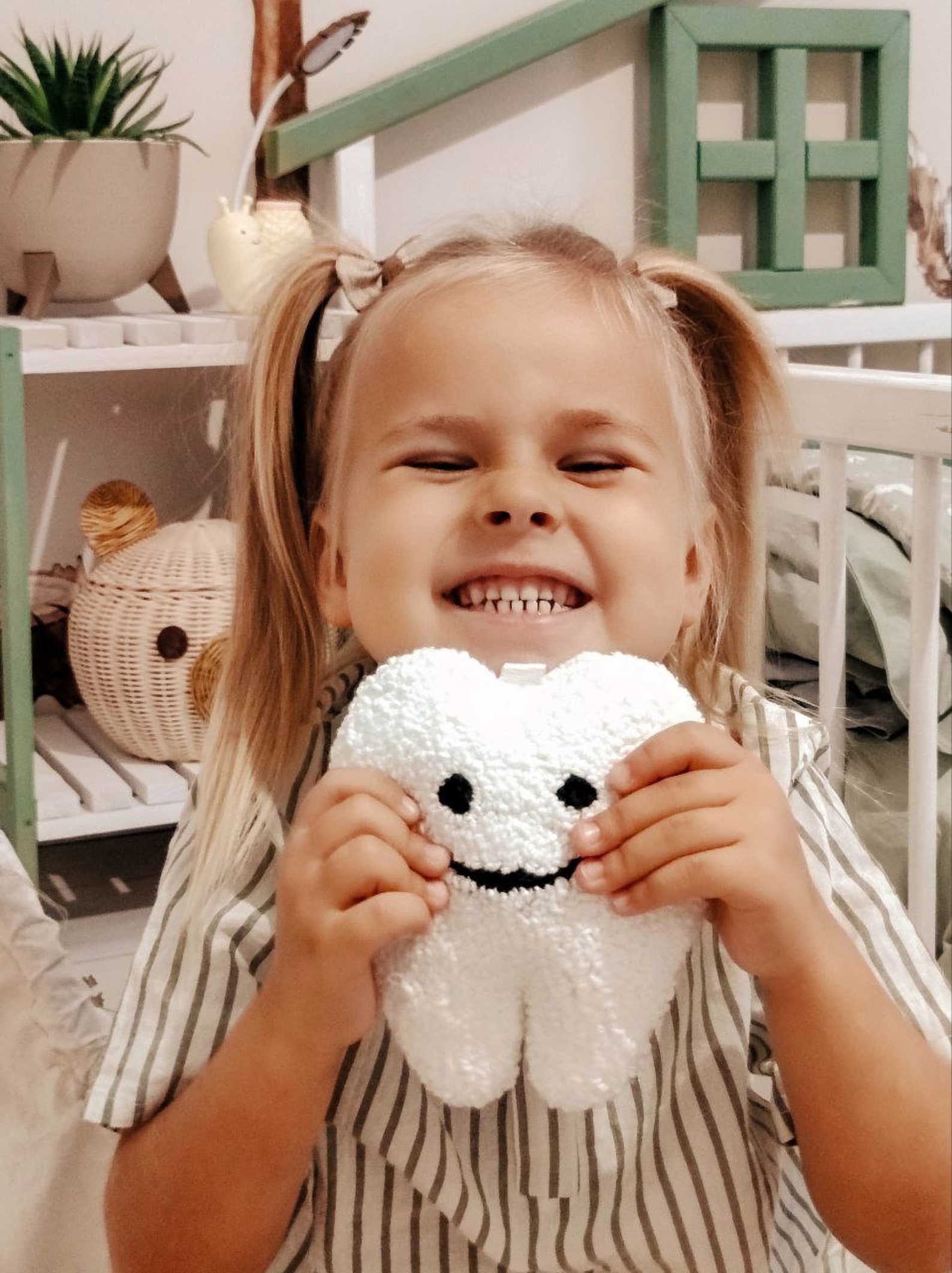 Plush Tooth Toy Cute Handwork ,holder for Baby Pacifier , Waiting for ...